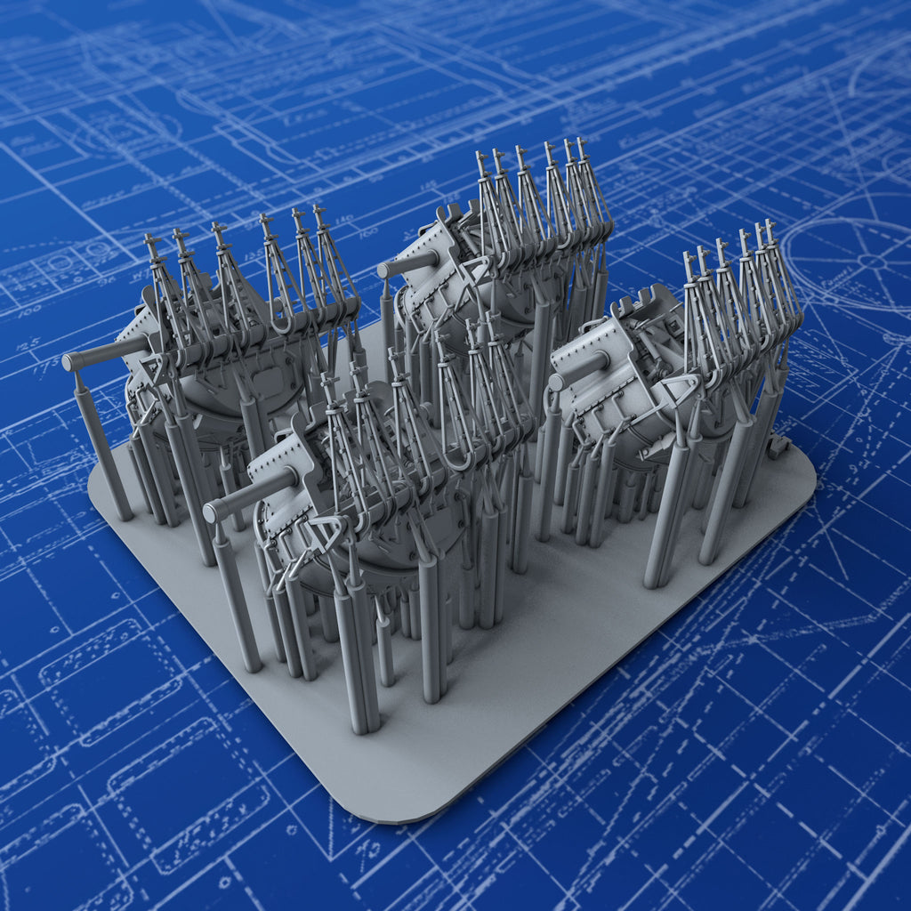 1/350 Royal Navy HACS MKI with Type 285 Radar x4 – Micro Master 3D ...