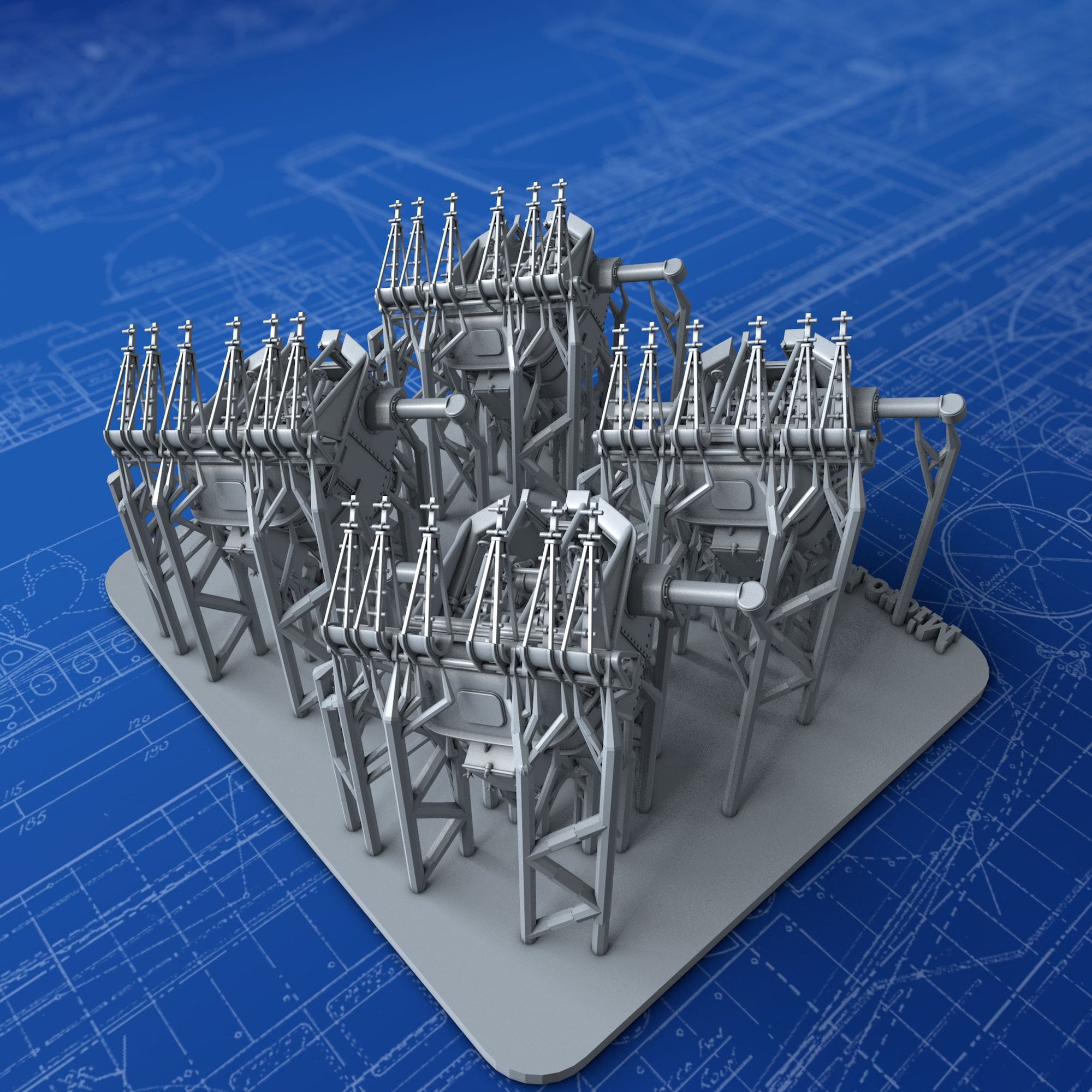 1/400 Royal Navy HACS MKIII* with Type 285 Radar x4 – Micro Master 3D ...