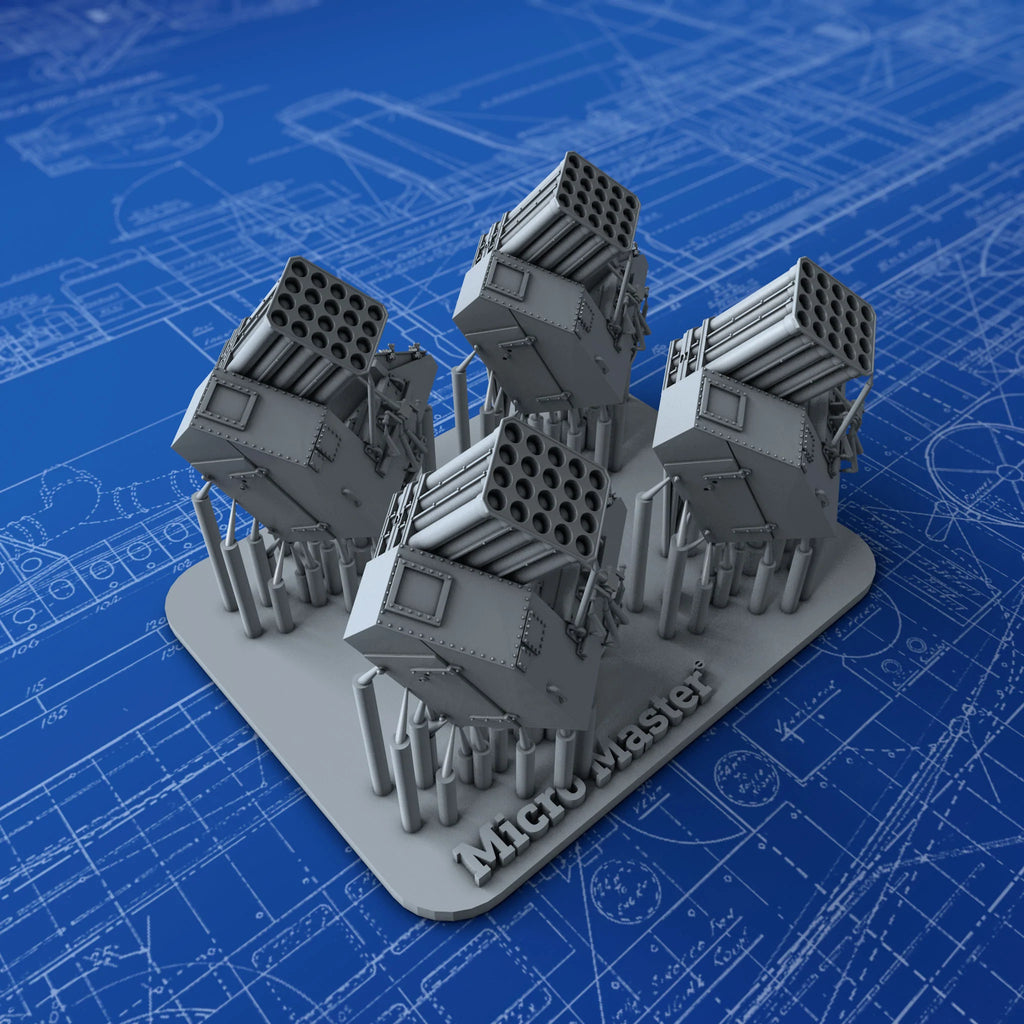 1/400 Royal Navy 7" UP Launcher MKI (AD Type 'L' MKII Mount) x4 – Micro ...