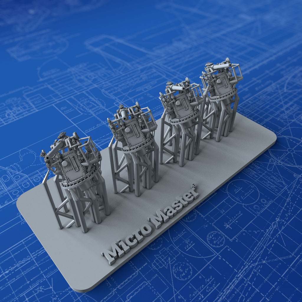 1/700 Royal Navy 4"/45 (10.2cm) QF MKV***(N) HA MKIV x4 (Leander Class ...