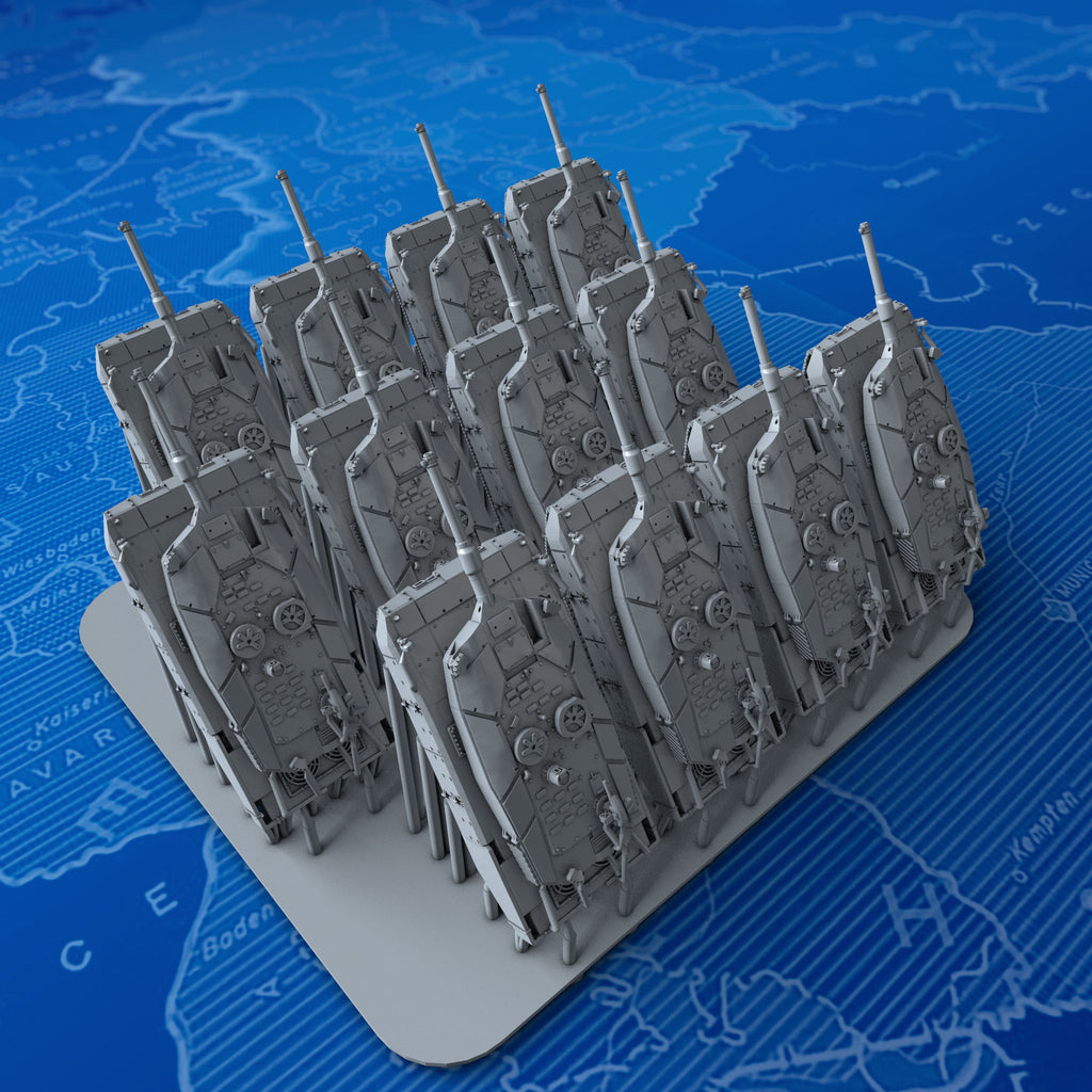 1/700 Scale Modern German Leopard 2 Revolution MBT (Full Armour) x12 ...