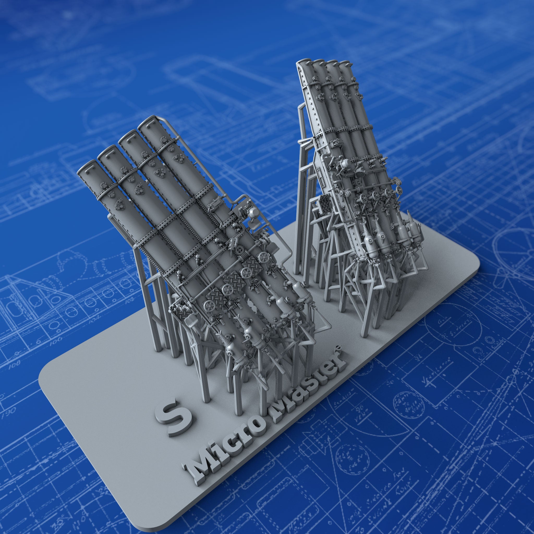 1/700 Royal Navy 21" QR MKIV Quad Torpedo Tubes x2 (Leander Class ...