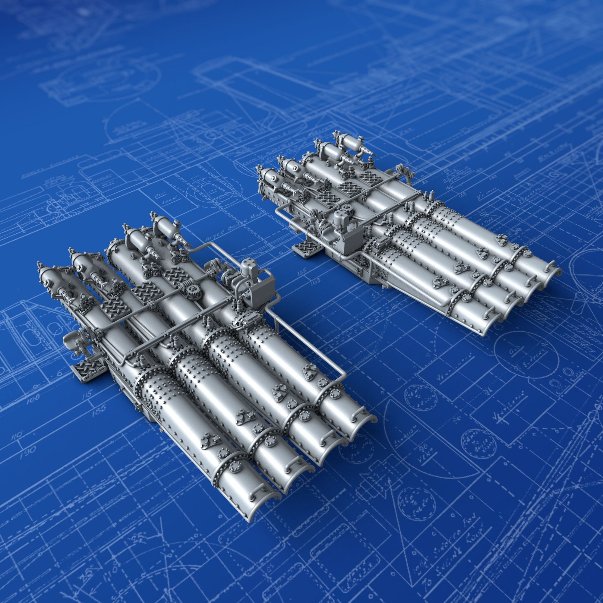 1/700 Royal Navy 21" QR MKVII Quad Torpedo Tubes x2 – Micro Master 3D ...