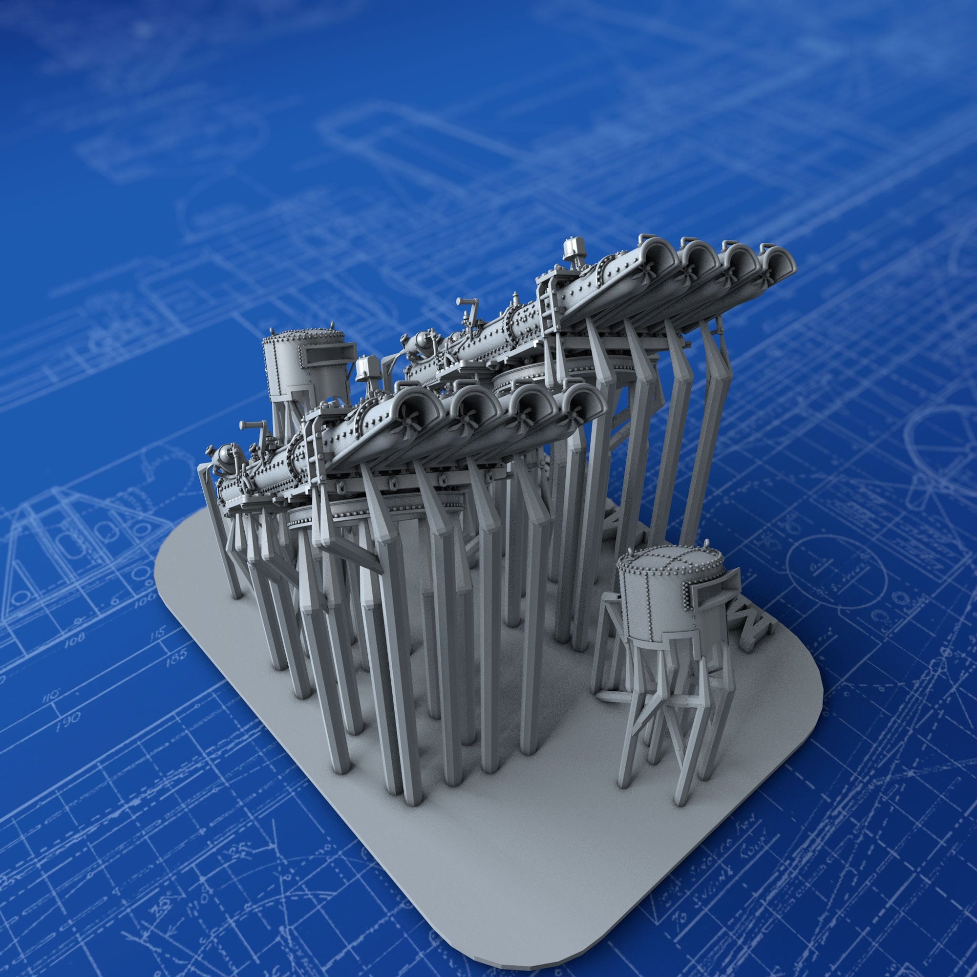 1/600 Royal Navy 21" QR MKVIII Quad Torpedo Tubes – Micro Master 3D ...