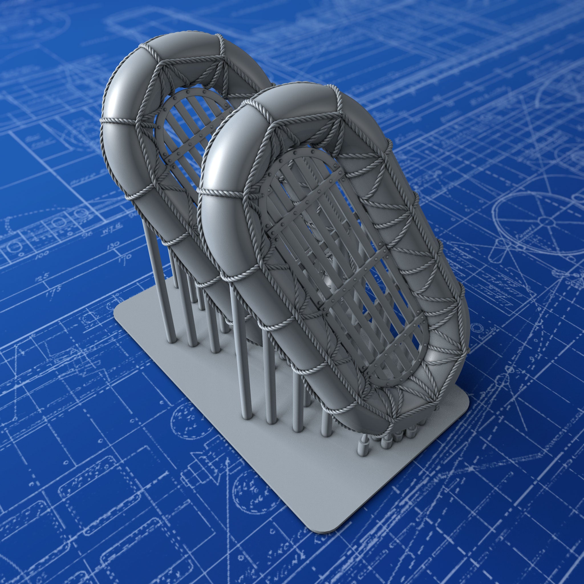 1/72 Royal Navy 10ft x 5ft (Type No. 20) Carley Floats x2 – Micro ...