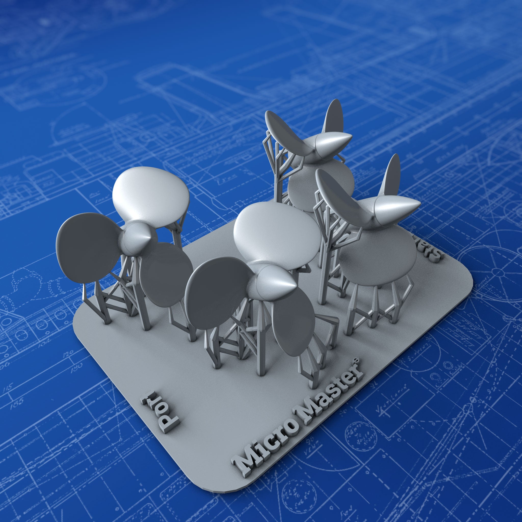 1/350 Royal Navy County Class Cruiser Propellers x4 – Micro Master 3D ...