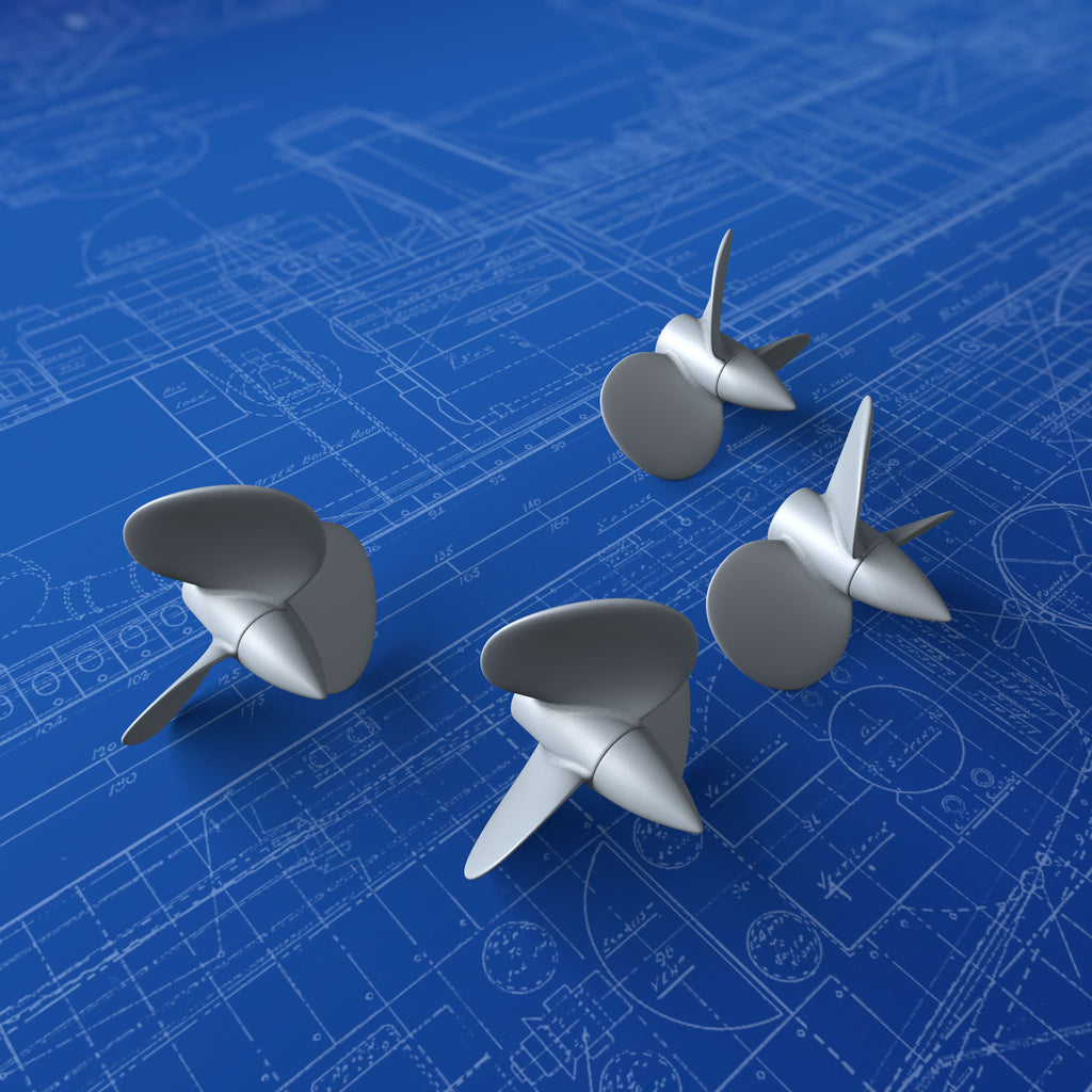 1/350 Royal Navy County Class Cruiser Propellers x4 – Micro Master 3D ...