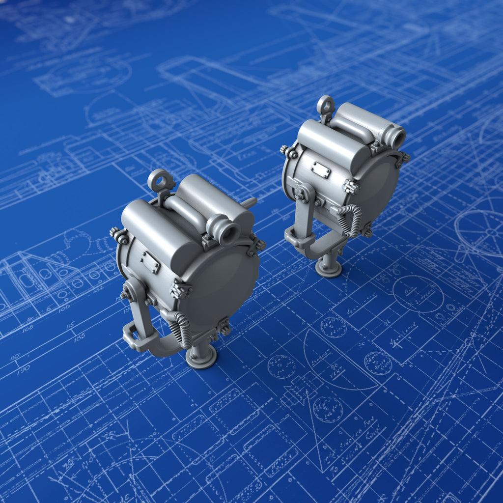 1/72 Royal Navy 10" Signalling Projector (Patt. 3860A) x2 – Micro ...
