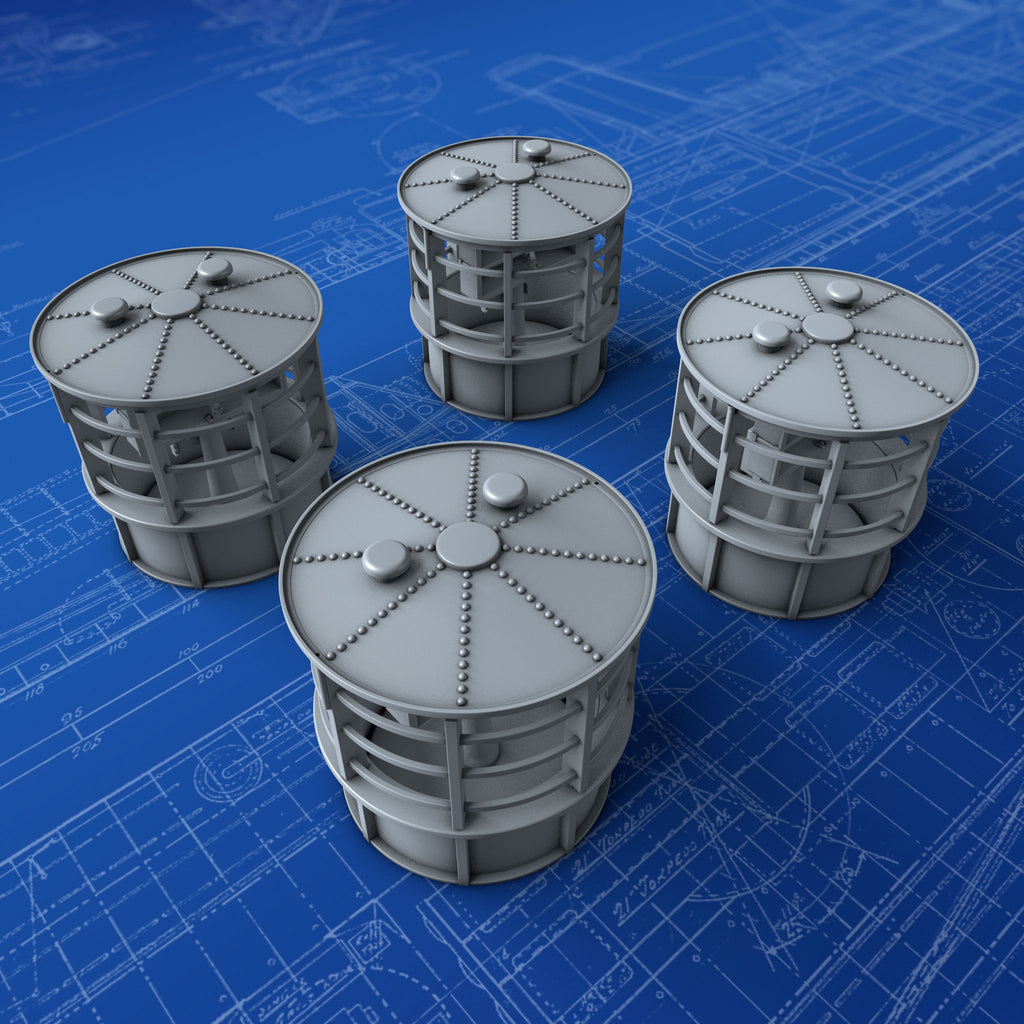1/350 Royal Navy Type 271 Radar RDF Lantern x4 – Micro Master 3D ...